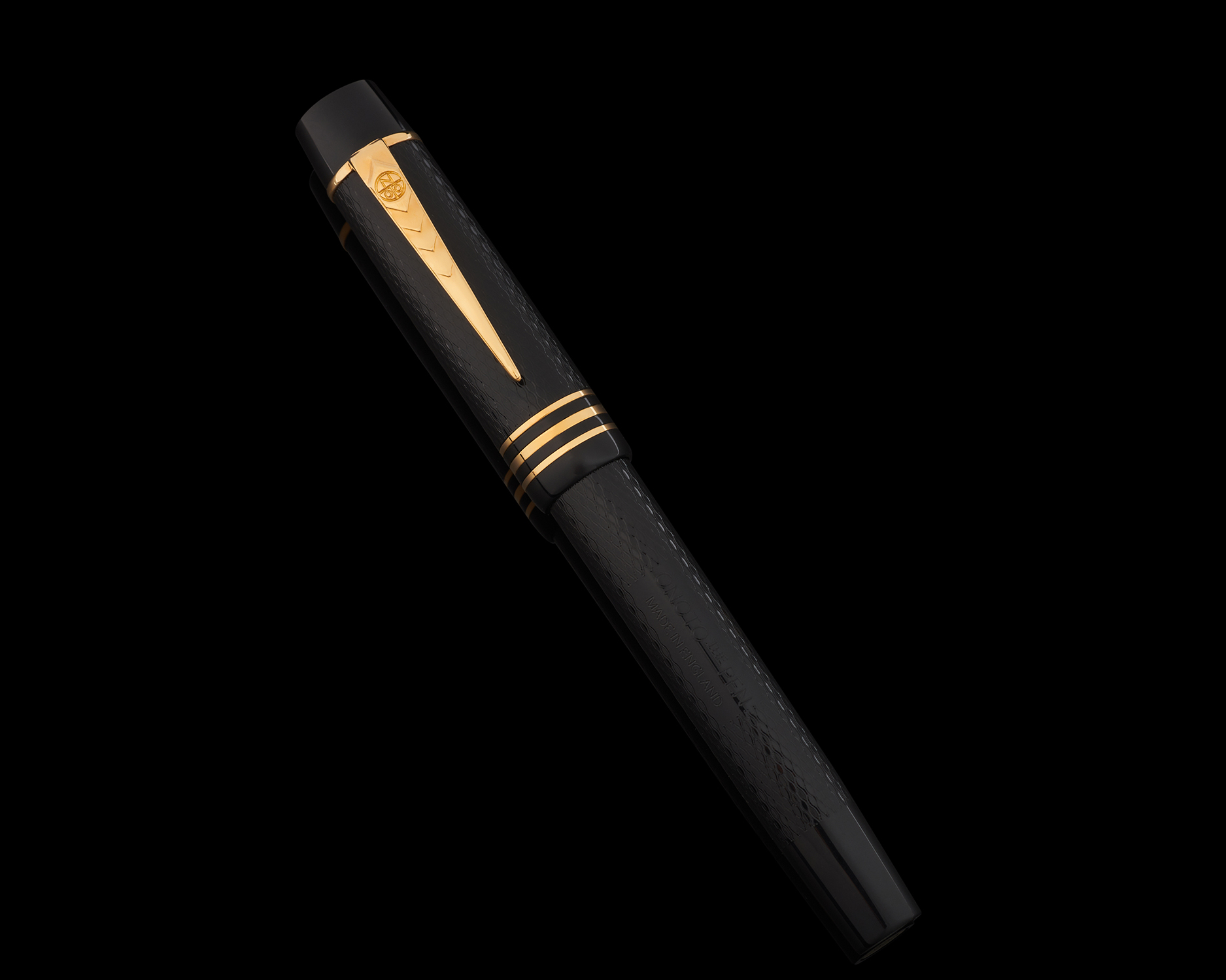 The Magna Ebonite Pen - Black and Gold - Luxury, Handcrafted, British ...