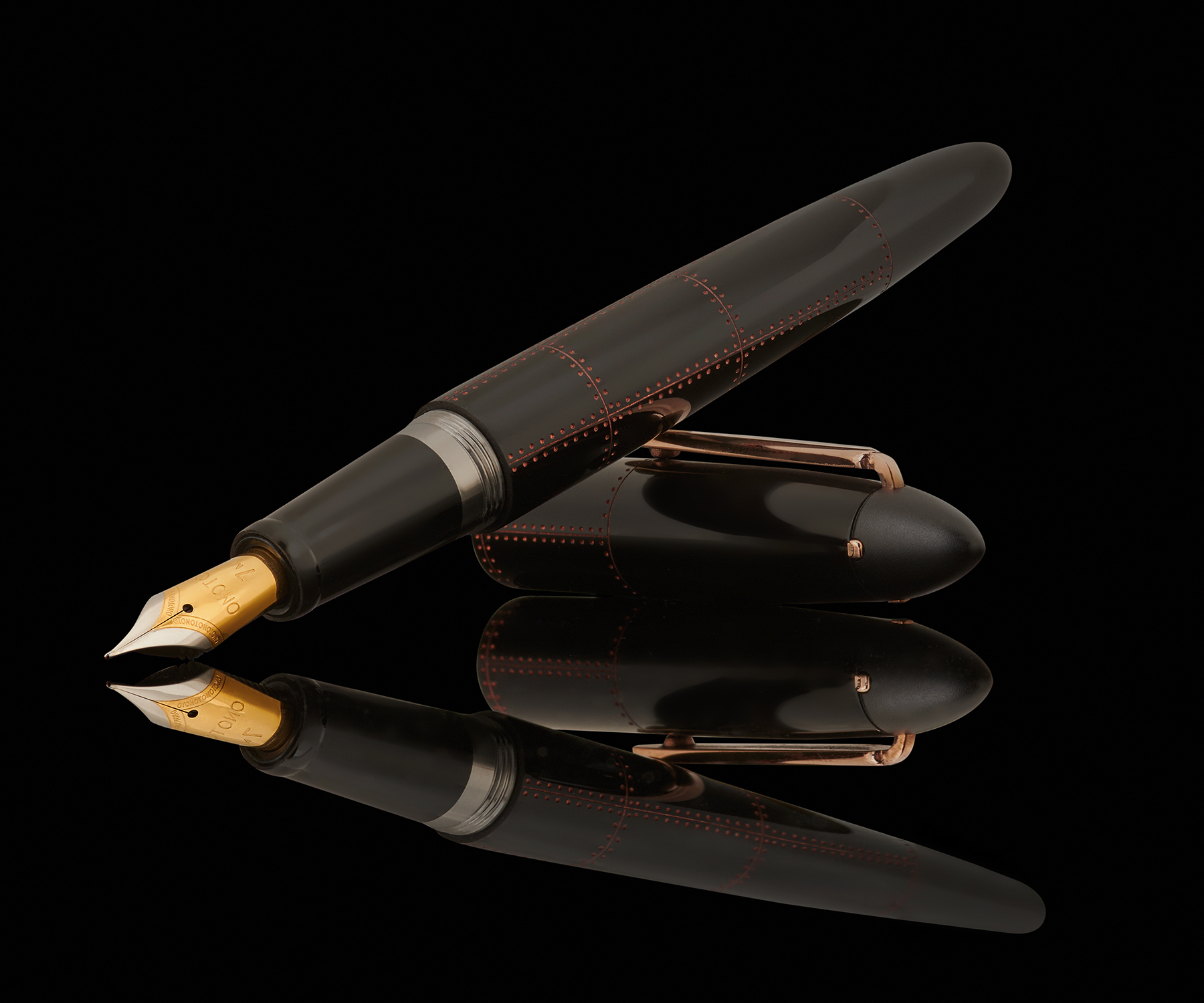 Aviator Stealth Black with Copper Red Engraving - Luxury, Handcrafted ...